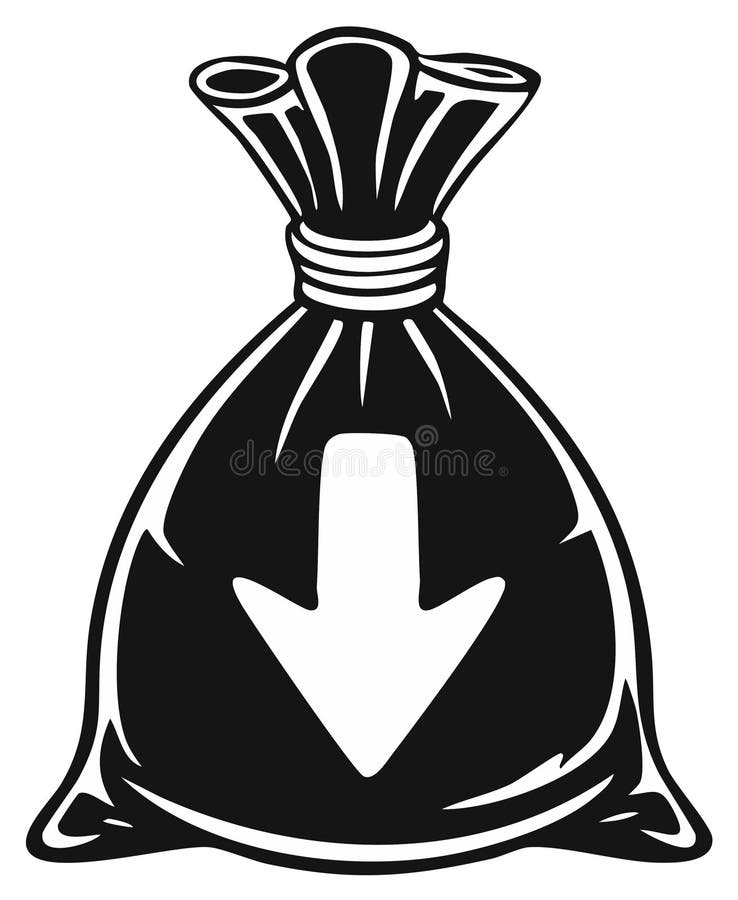 One Sack Money Cartoon Illustration Stock Vector - Illustration of sack, drawing: 269730008
