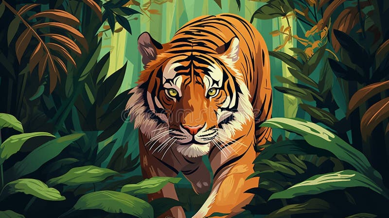 Tiger Prowling Stock Illustrations – 427 Tiger Prowling Stock ...