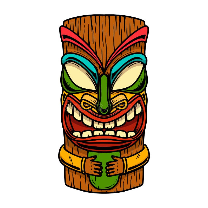 Illustration of Tiki Idol. Design Element for Logo, Label, Sign, Poster ...