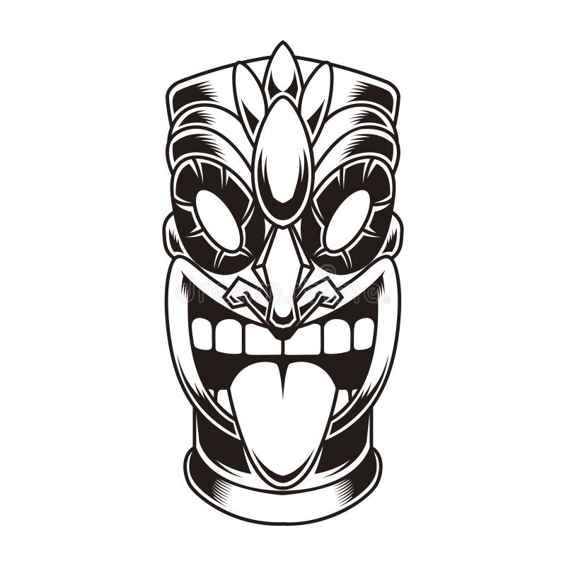 Illustration of Tiki Idol. Design Element for Logo, Label, Sign, Poster ...