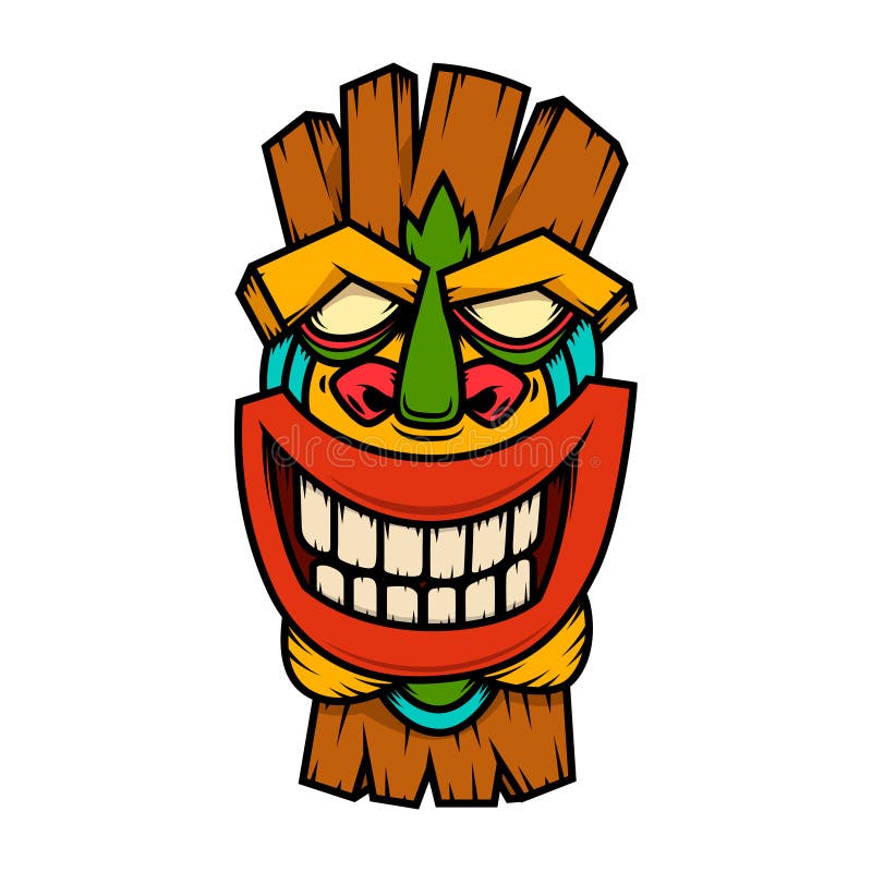 Illustration of Tiki Idol. Design Element for Poster, Card, Banner ...