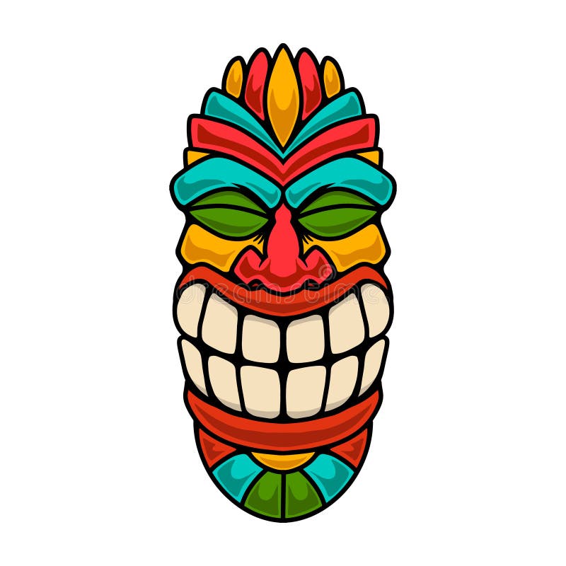 Illustration of Tiki Idol. Design Element for Poster, Card, Banner ...