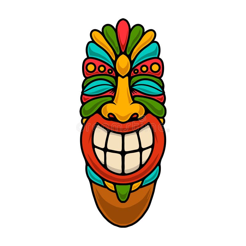 Illustration of Tiki Idol. Design Element for Poster, Card, Banner ...