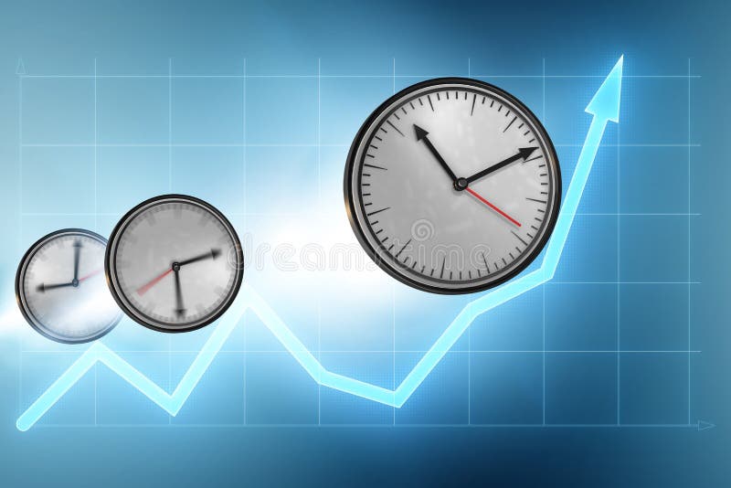 Illustration of Time and Growth - 3d Rendering Stock Illustration ...