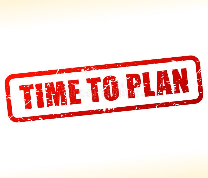 Time to plan text stamp stock vector. Illustration of stamp - 107551146