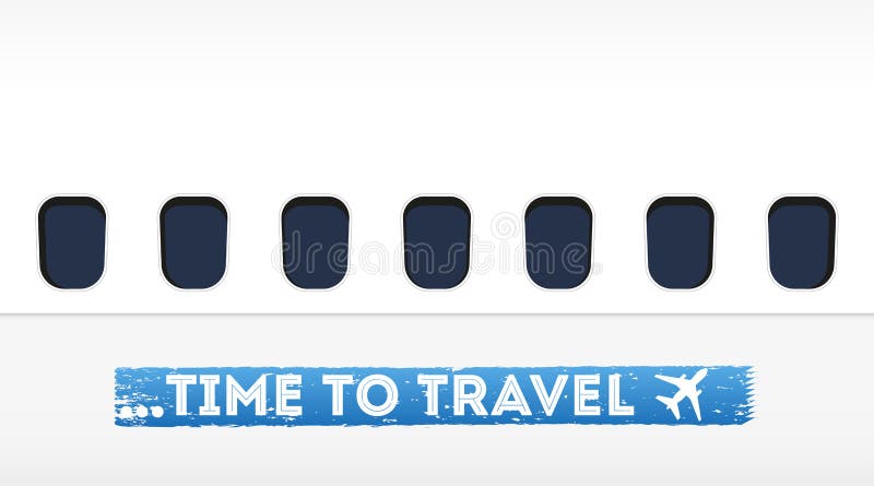 Illustration Time To Travel in Flat Design Stock Vector - Illustration ...