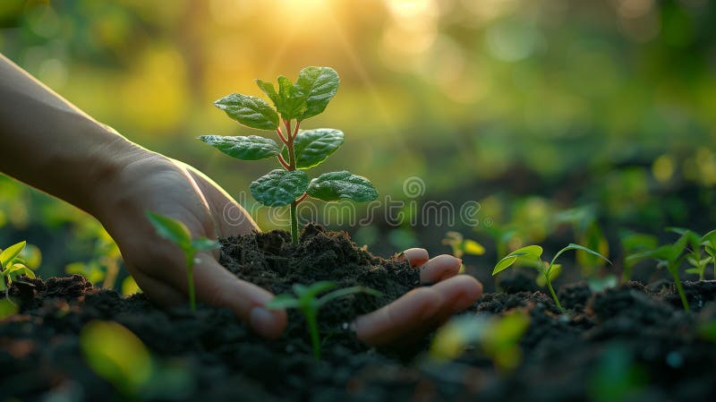 Illustration of Tiny Tree: World Tree Planting Day Concept, Nurturing ...