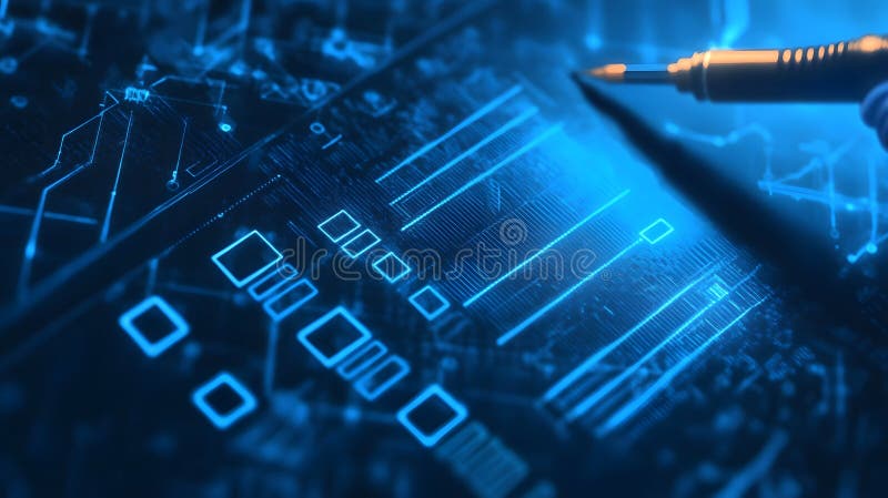 Illustration of a To-do List Checklist with a Futuristic Theme, High ...