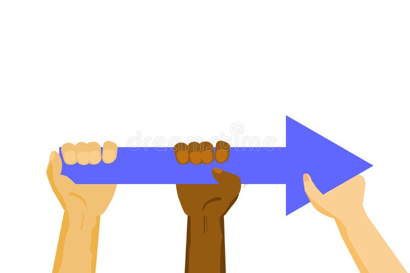 Illustration for Together To Achieve One Target Stock Vector ...