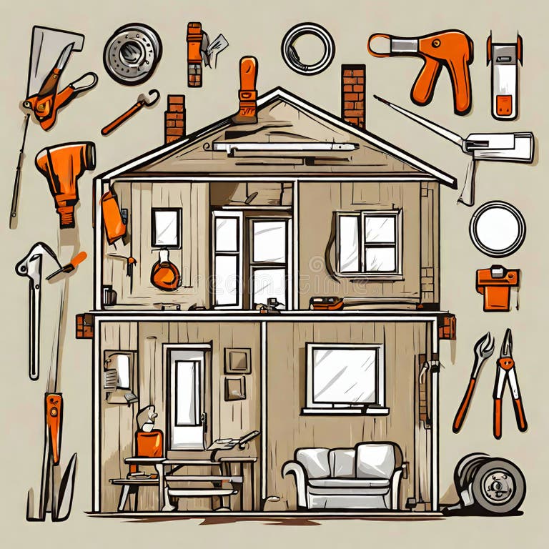 Illustration of Tools Ans Instruments Construction Worker Set ...