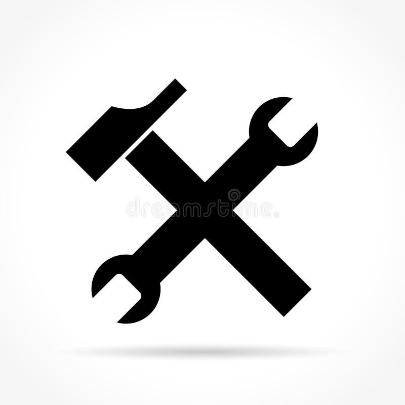 Tools Icon on White Background Stock Vector - Illustration of simple ...