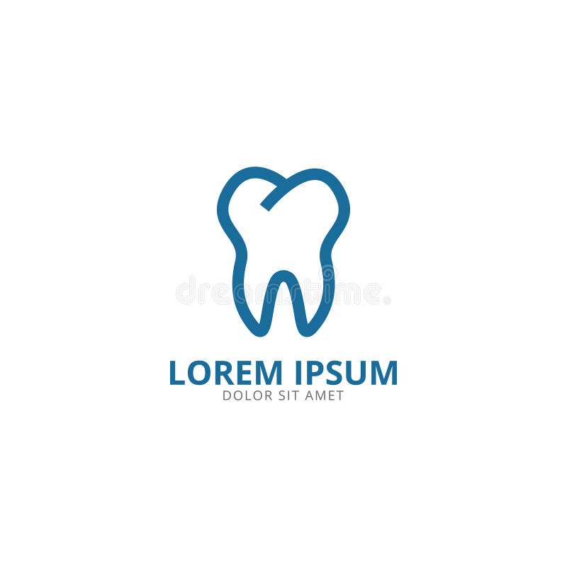 Tooth logo design template stock vector. Illustration of vector - 119755242