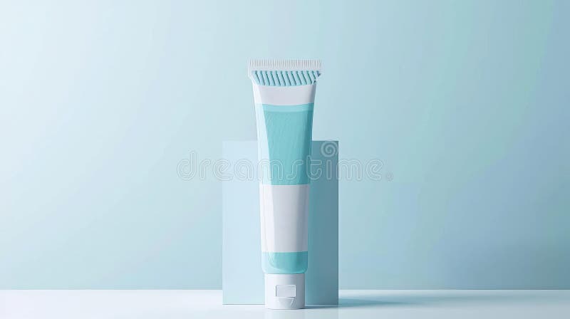 Illustration of a Toothpaste Tube on a White Background with a Simple ...