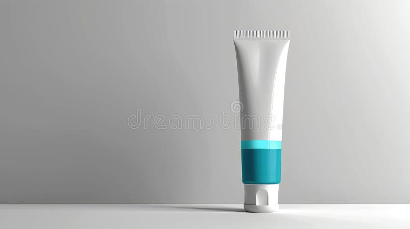 Illustration of a Toothpaste Tube on a White Background with a Simple ...