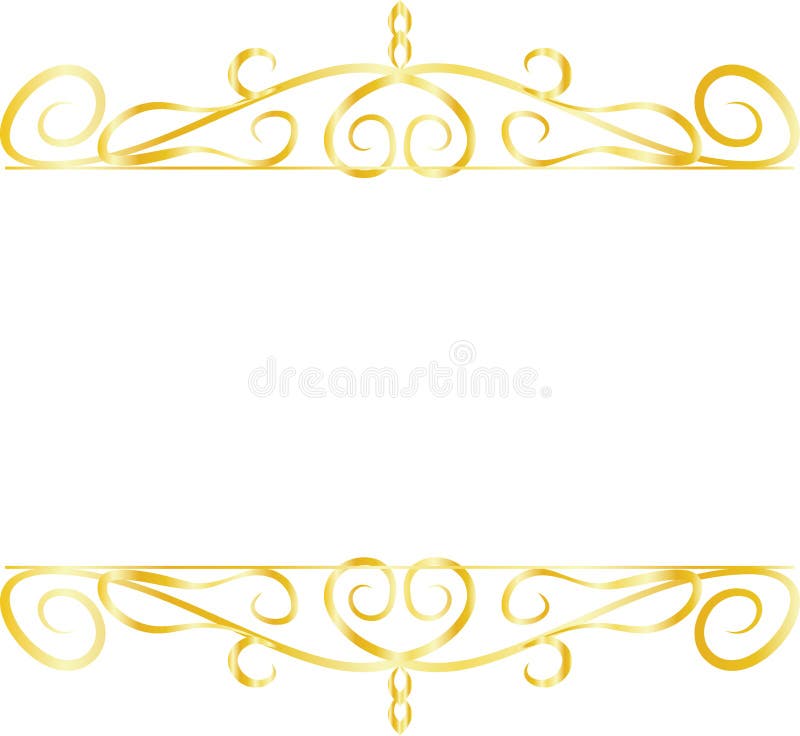Top and Bottom Antique Pattern Frame Stock Vector - Illustration of ...