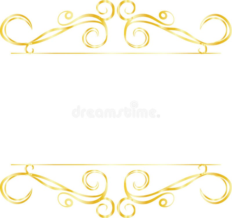 Top and Bottom Antique Pattern Frame Stock Vector - Illustration of ...