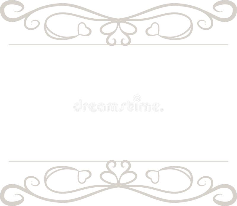 White Top and Bottom Antique Pattern Frame Stock Vector - Illustration ...