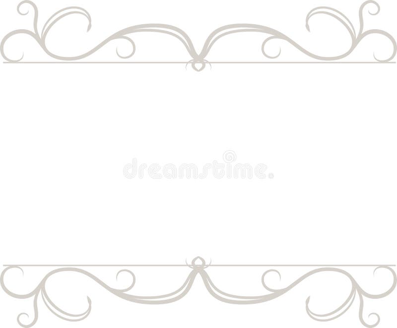 White Top and Bottom Antique Pattern Frame Stock Vector - Illustration ...