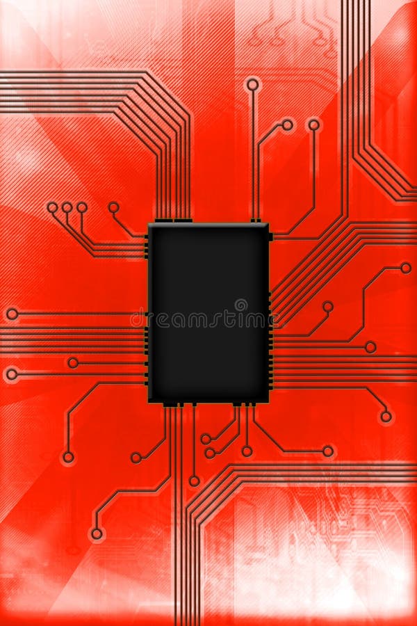 Hot Chip Circuit Technology Illustration Stock Illustration ...