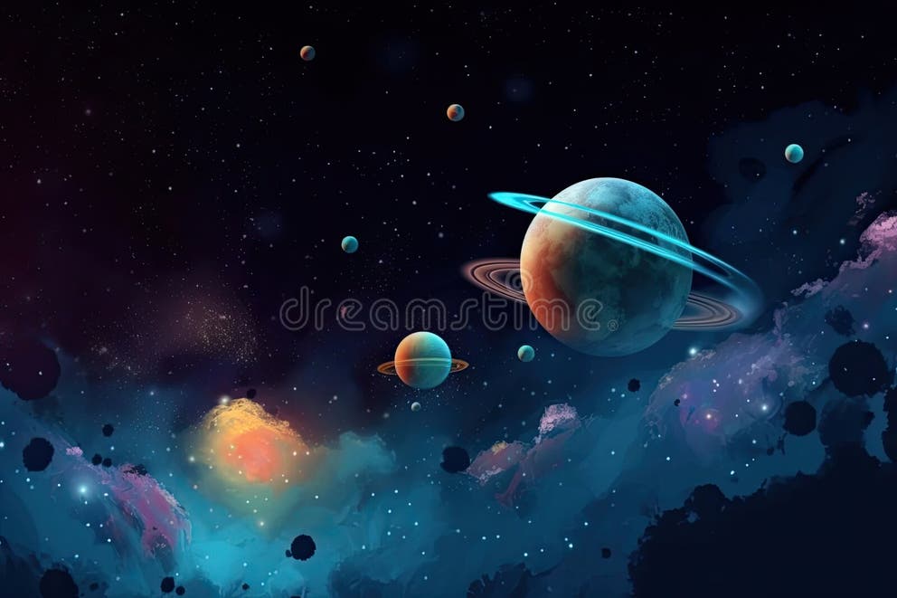 Illustration on the Topic of Outer Space, Interstellar Travels ...