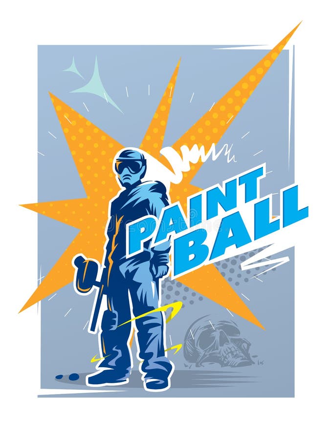 Illustration on the Topic Paintball Stock Vector - Illustration of ...