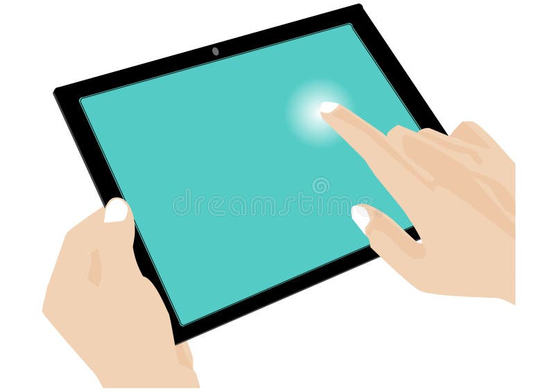 Illustration of Touch Screen Flat Design Stock Vector - Illustration of ...