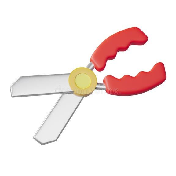 Illustration of Toy Scissors with Red Handles Stock Illustration ...