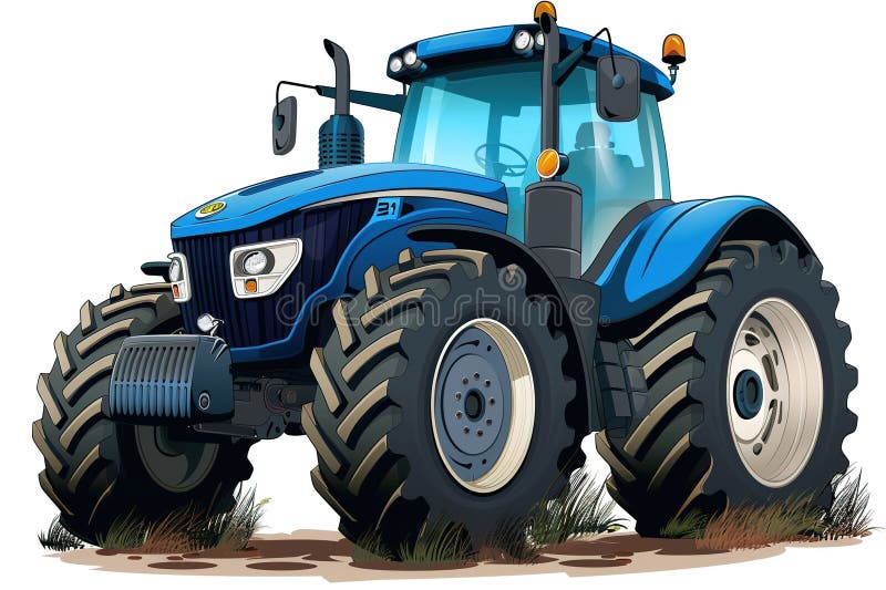An Illustration of a Tractor on White Background. Generative AI Stock ...