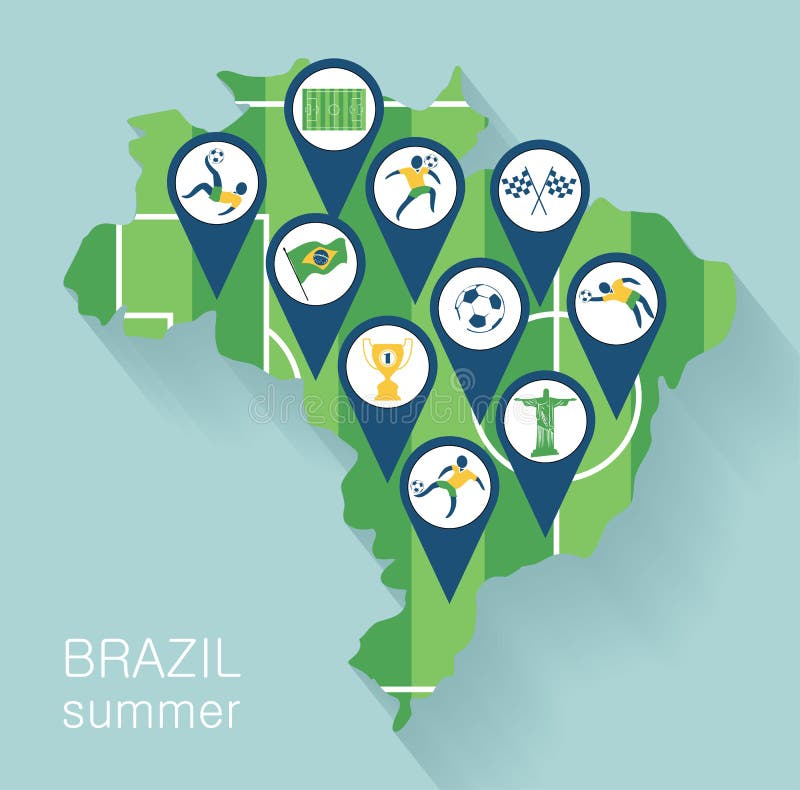 Illustration of Traditional Brazilian Items Stock Vector - Illustration ...