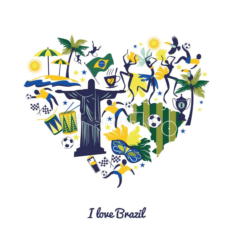 Illustration Of Traditional Brazilian Items Stock Vector - Illustration ...