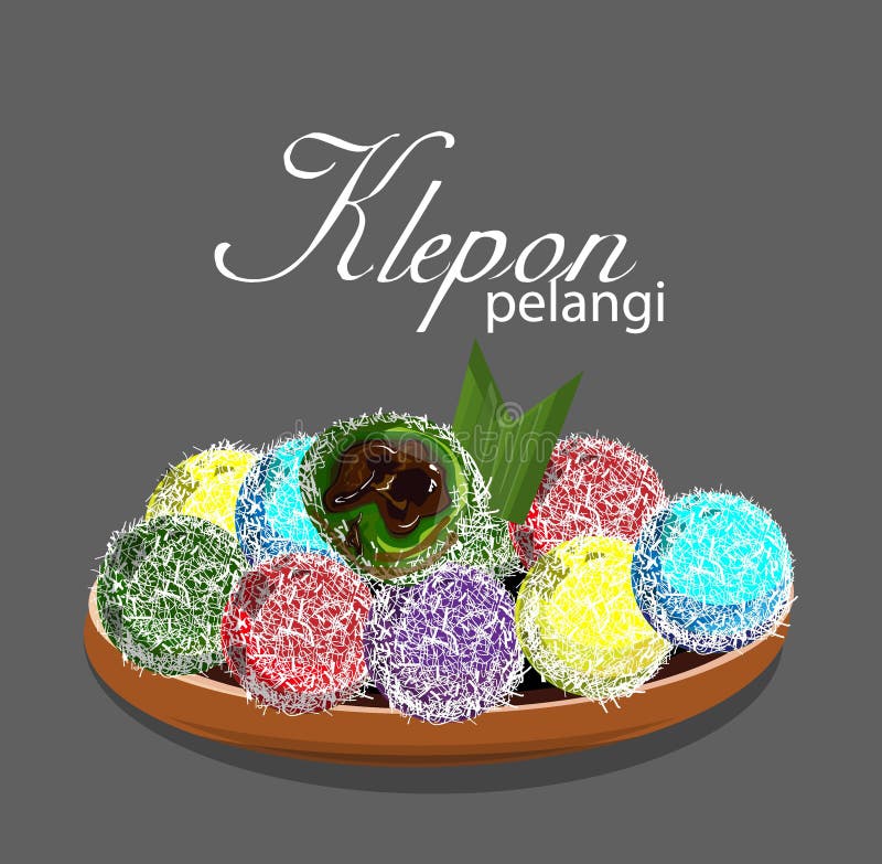 Kelepon or Klepon Illustration, Traditional Snack from Indonesia ...