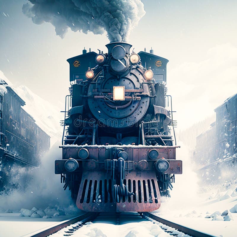 Illustration of a Train with Big Sharp Bucket Base, Generative AI Stock ...