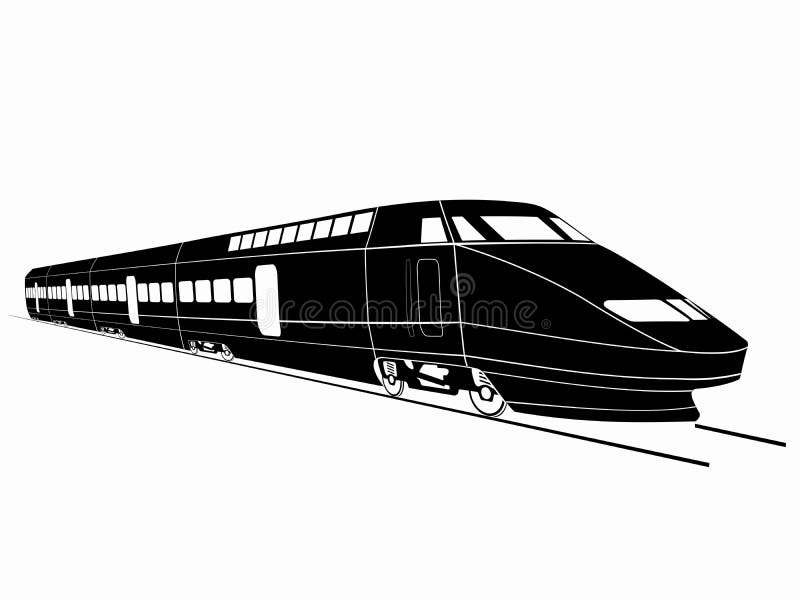 Illustration of Train. Vector Drawing Stock Vector - Illustration of ...