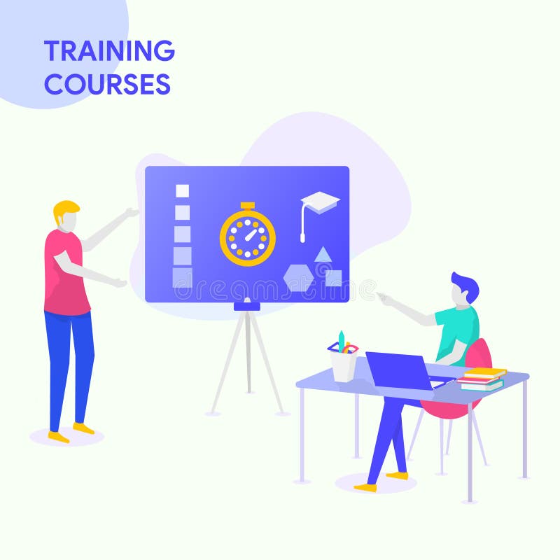 Illustration for TRAINING COURSES Stock Vector - Illustration of ...