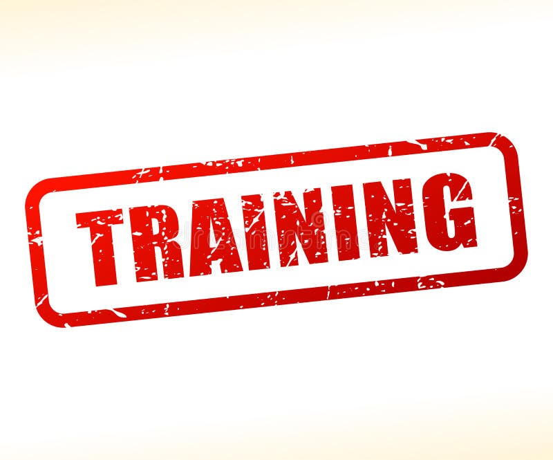 TRAINING Text on Red Vintage Lines Stamp Stock Illustration ...