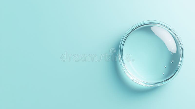 Illustration of a Transparent Blue Raindrop on a Grey Background. Stock ...