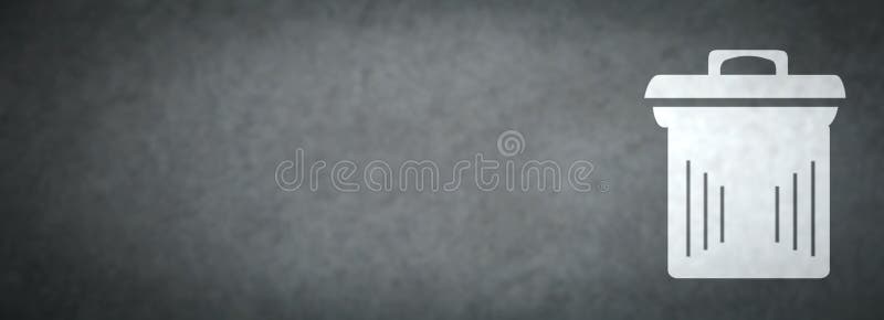 Illustration Trash Can Symbol. Space for Your Text Stock Illustration ...