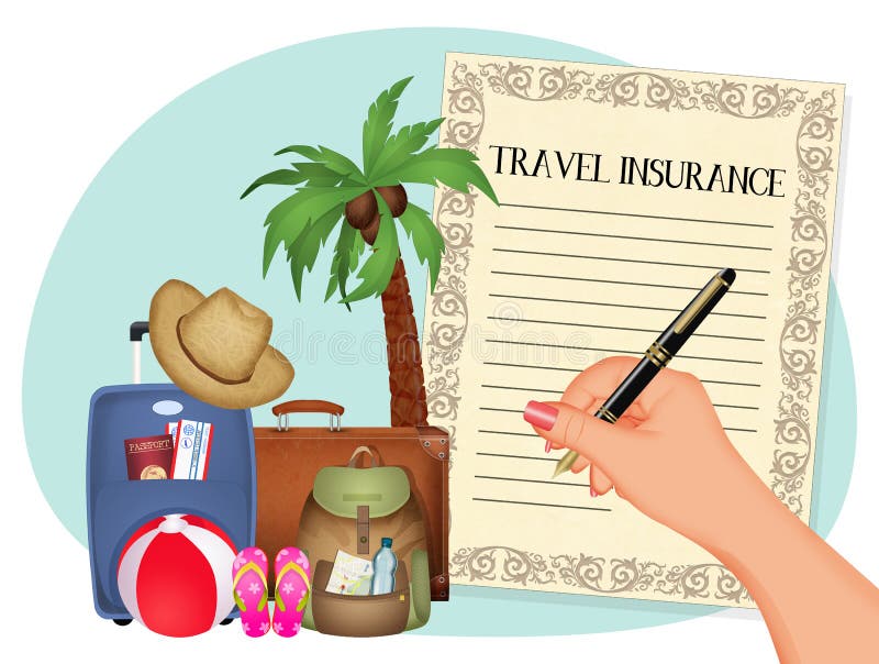 Illustration of Travel Insurance Stock Illustration - Illustration of ...