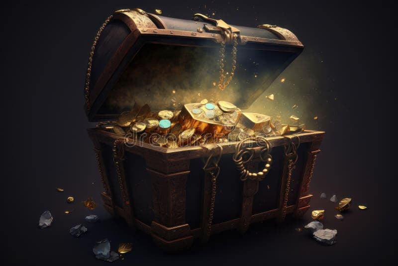 Illustration of a Treasure Chest. AI Generation Stock Illustration ...