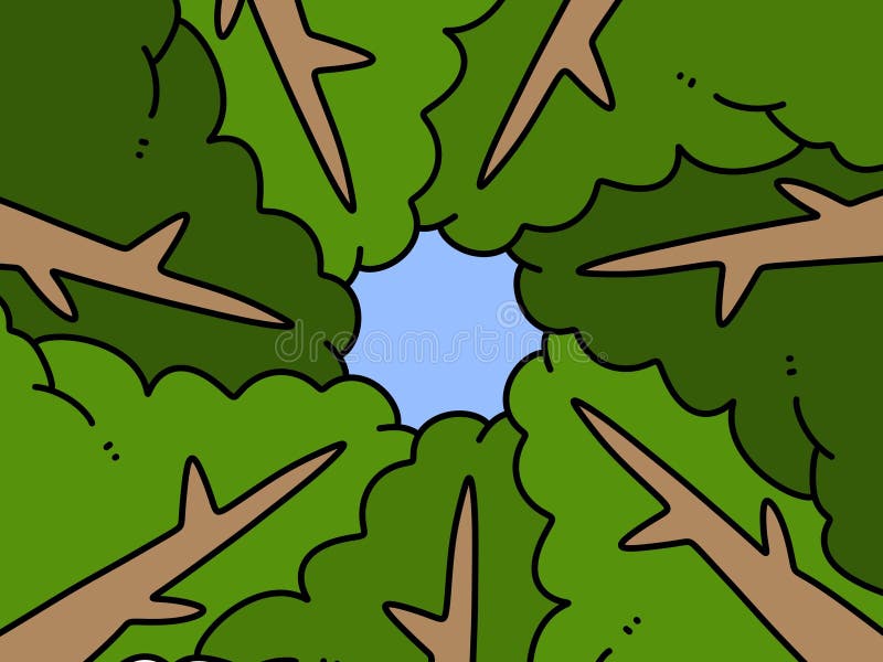 Illustration of a Tree Cartoon Stock Illustration - Illustration of ...