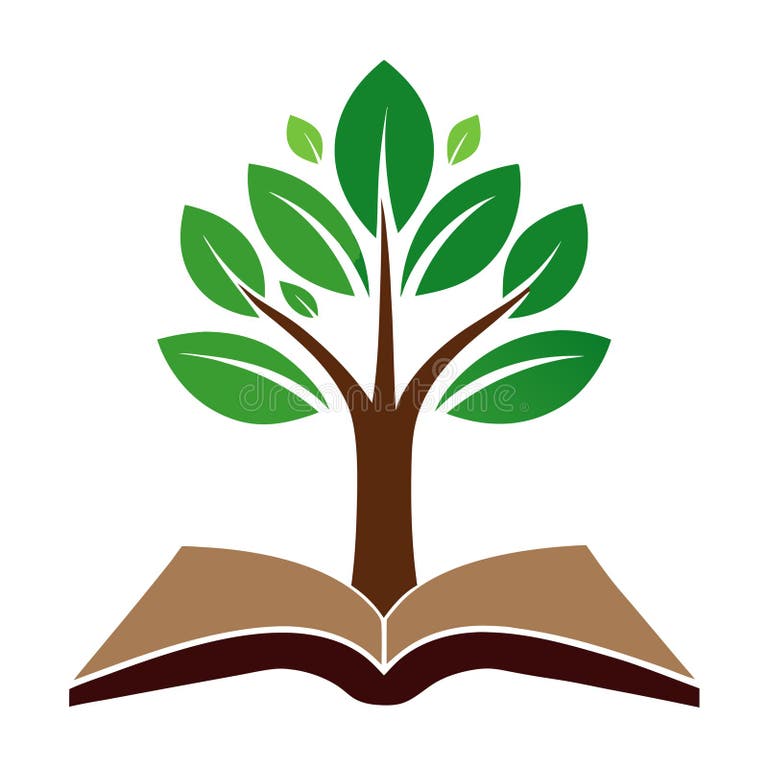 Tree of Knowledge Sprouting from an Open Book for Growth and Learning Stock Vector ...