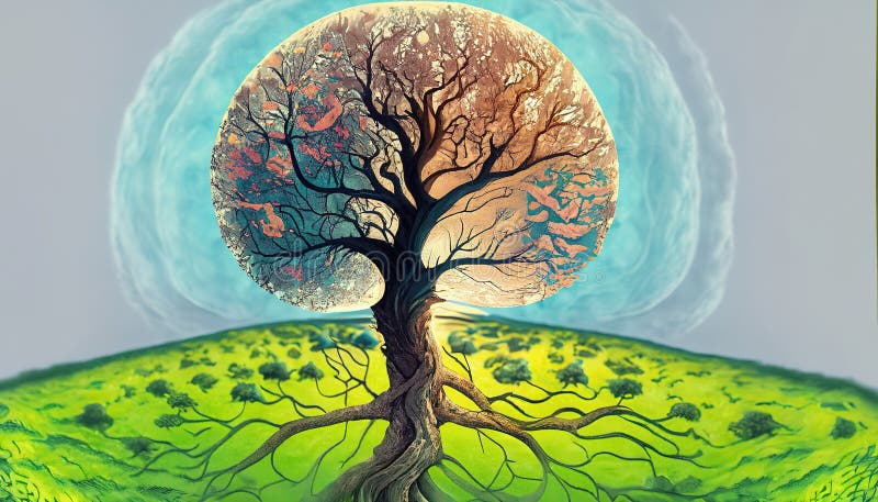 Illustration of the Tree of Life. Root of the Tree Stock Illustration ...