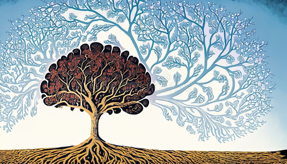 Illustration of the Tree of Life. Root of the Tree Stock Illustration ...