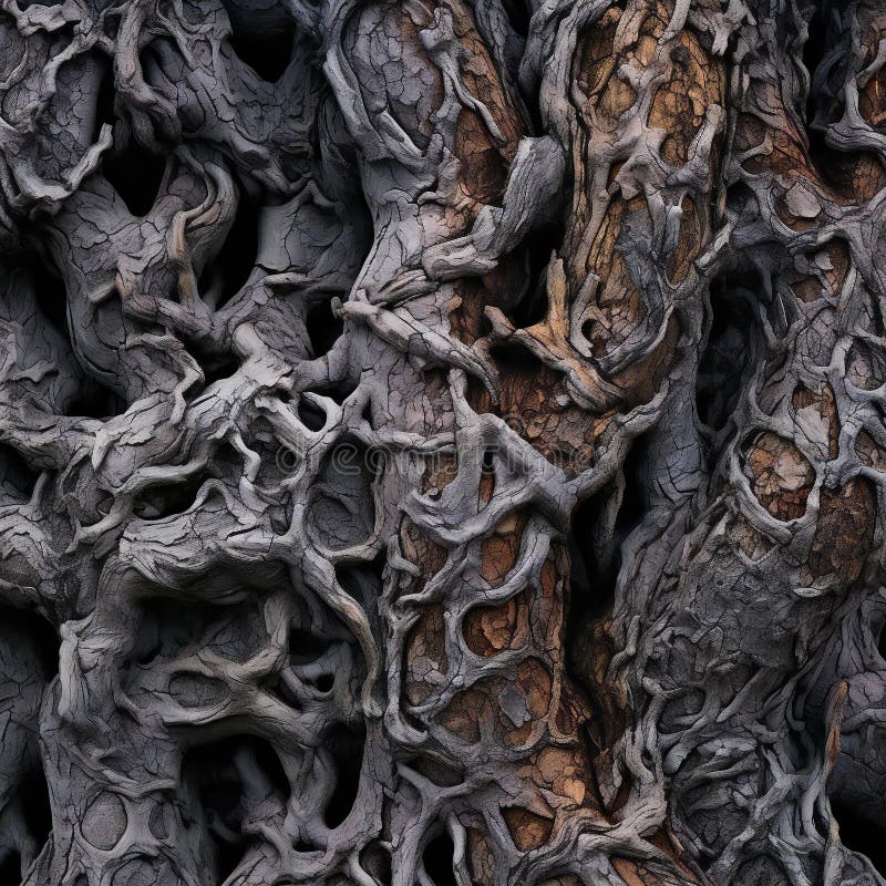 Tree Roots, Seamless Texture Stock Illustration - Illustration of tree ...