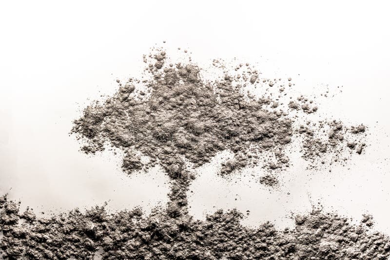 Illustration of Tree in Wind Made of Ash, Dust Stock Illustration ...