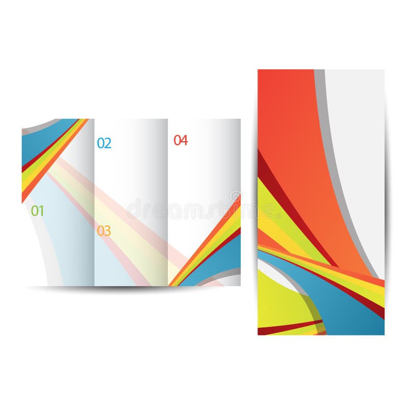 Illustration of Two-fold Business Brochure. Stock Vector - Illustration ...