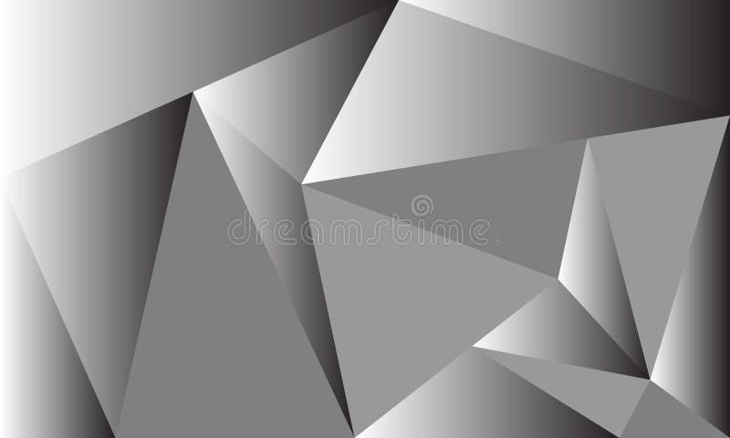 Illustration Triangle Shape Geometry Gray Tone on Rectangle Background ...