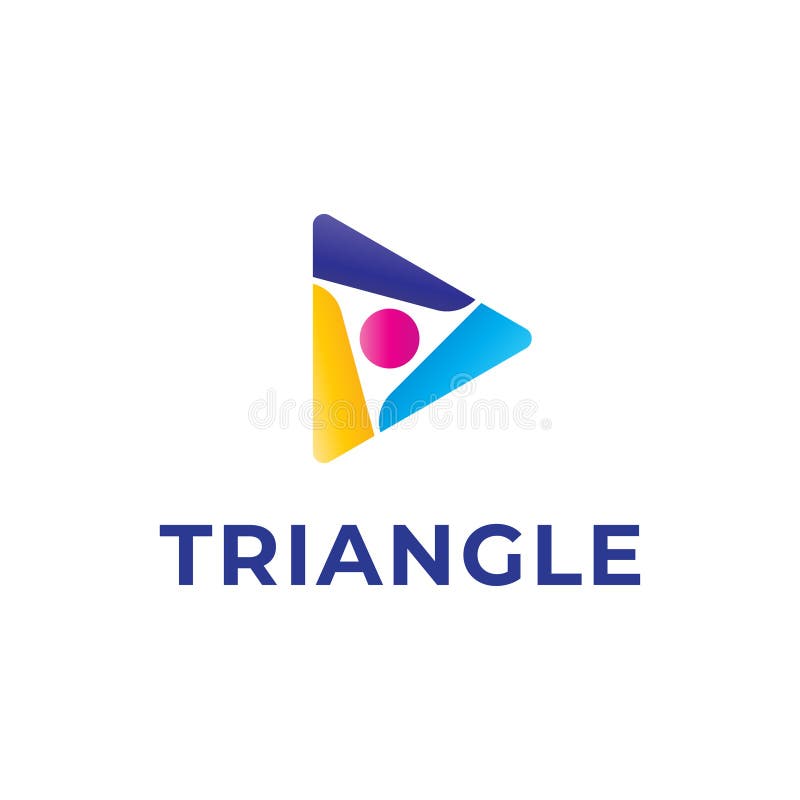 Illustration Triangulaire. Logo Trois Angles En Jeu Concept ...