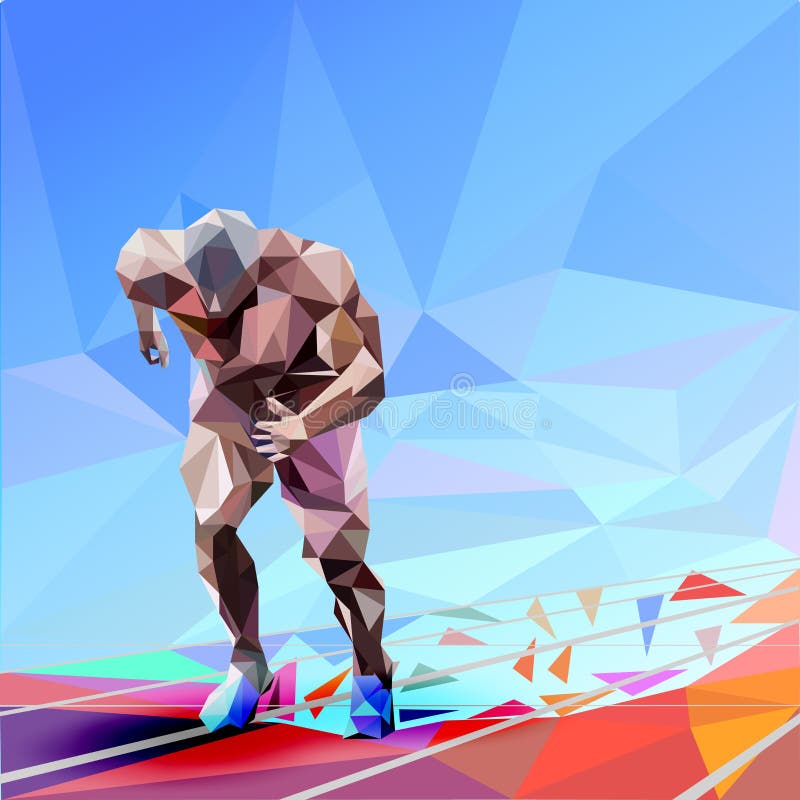 Illustration Triangular Runner Stock Vector - Illustration of olympic ...