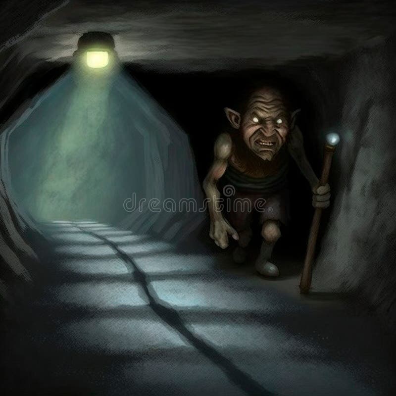Illustration of a Troll in a Dungeon Stock Illustration - Illustration ...
